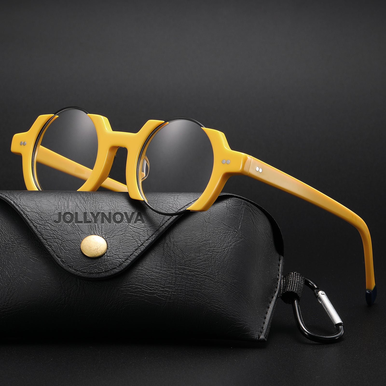 Sinjin Round Acetate Personalized Eyeglasses Frames – Jollynova