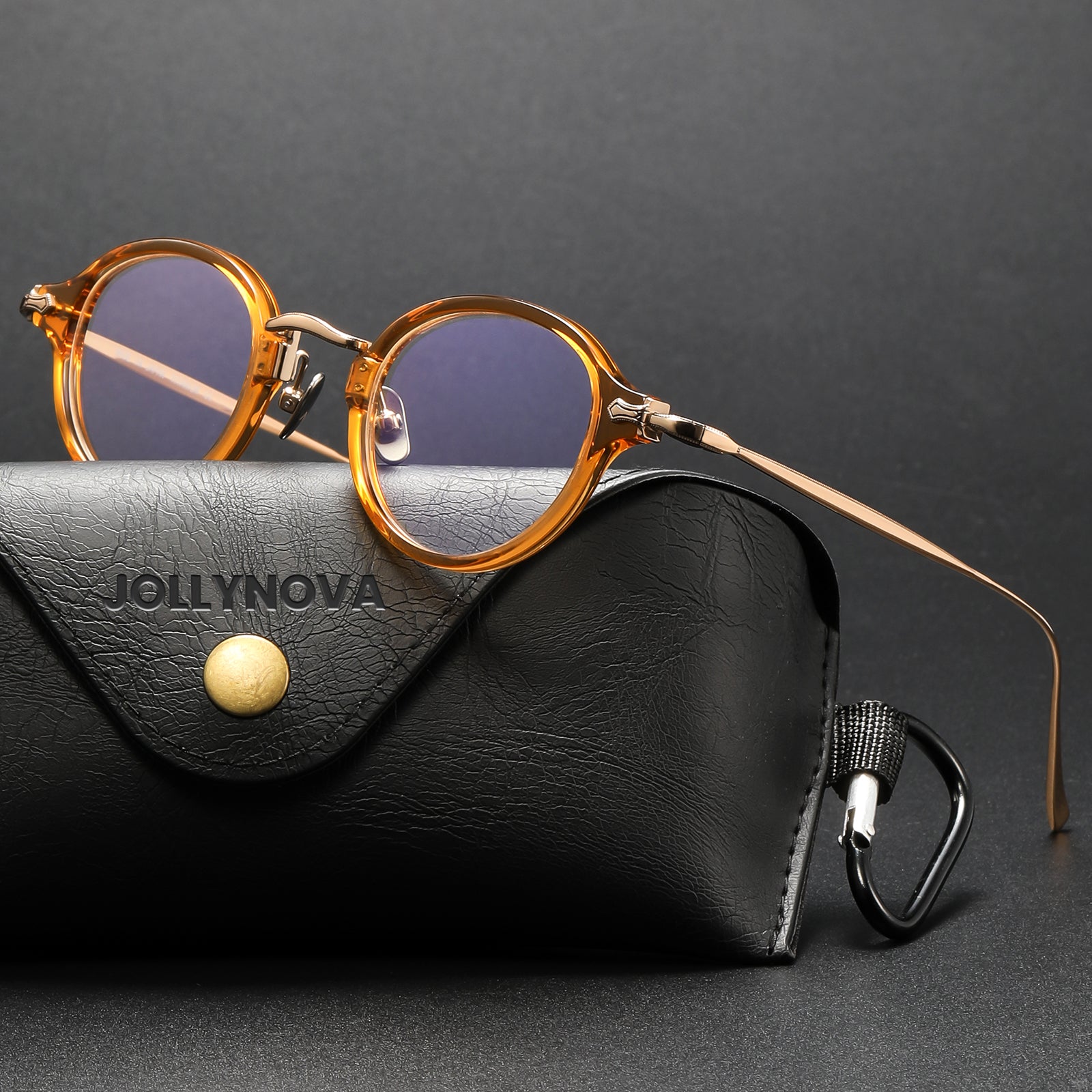 Drew Round Titanium Glasses Frame – Jollynova