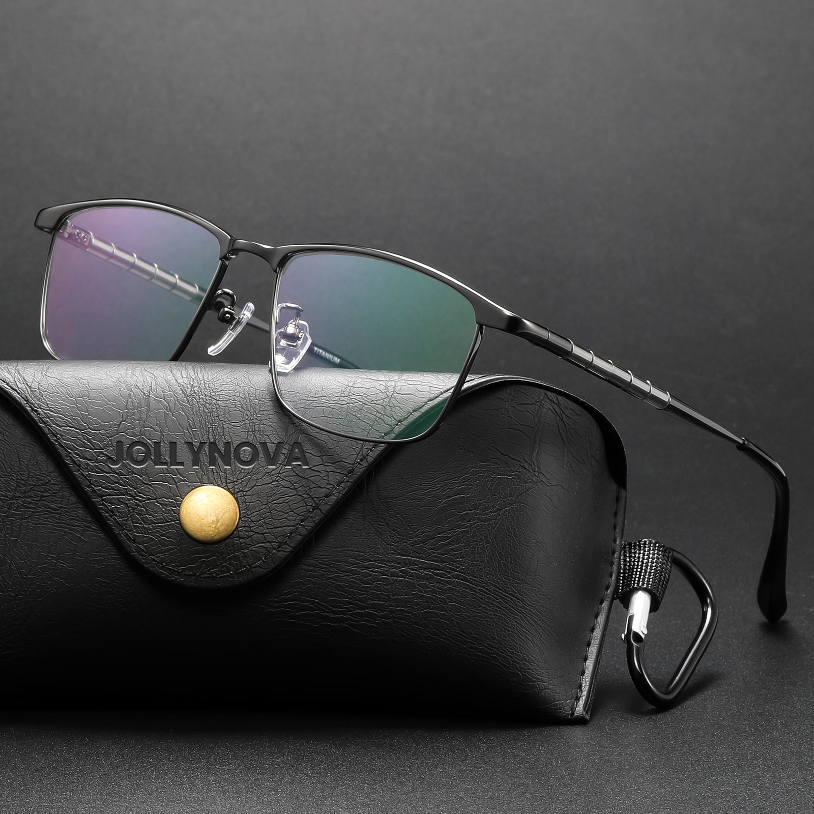 Eduardo Retro Titanium Ultra-Light Glasses Frame – Jollynova