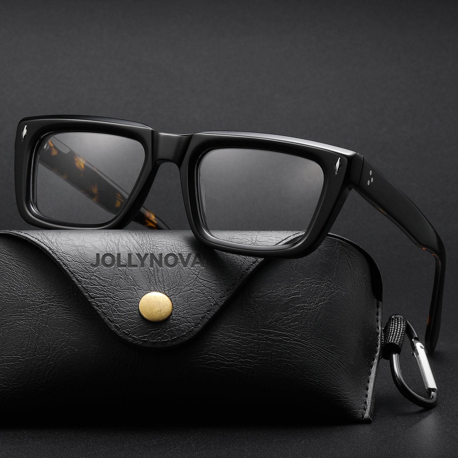 Sutton Retro Rectangle Acetate Glasses Frame – Jollynova