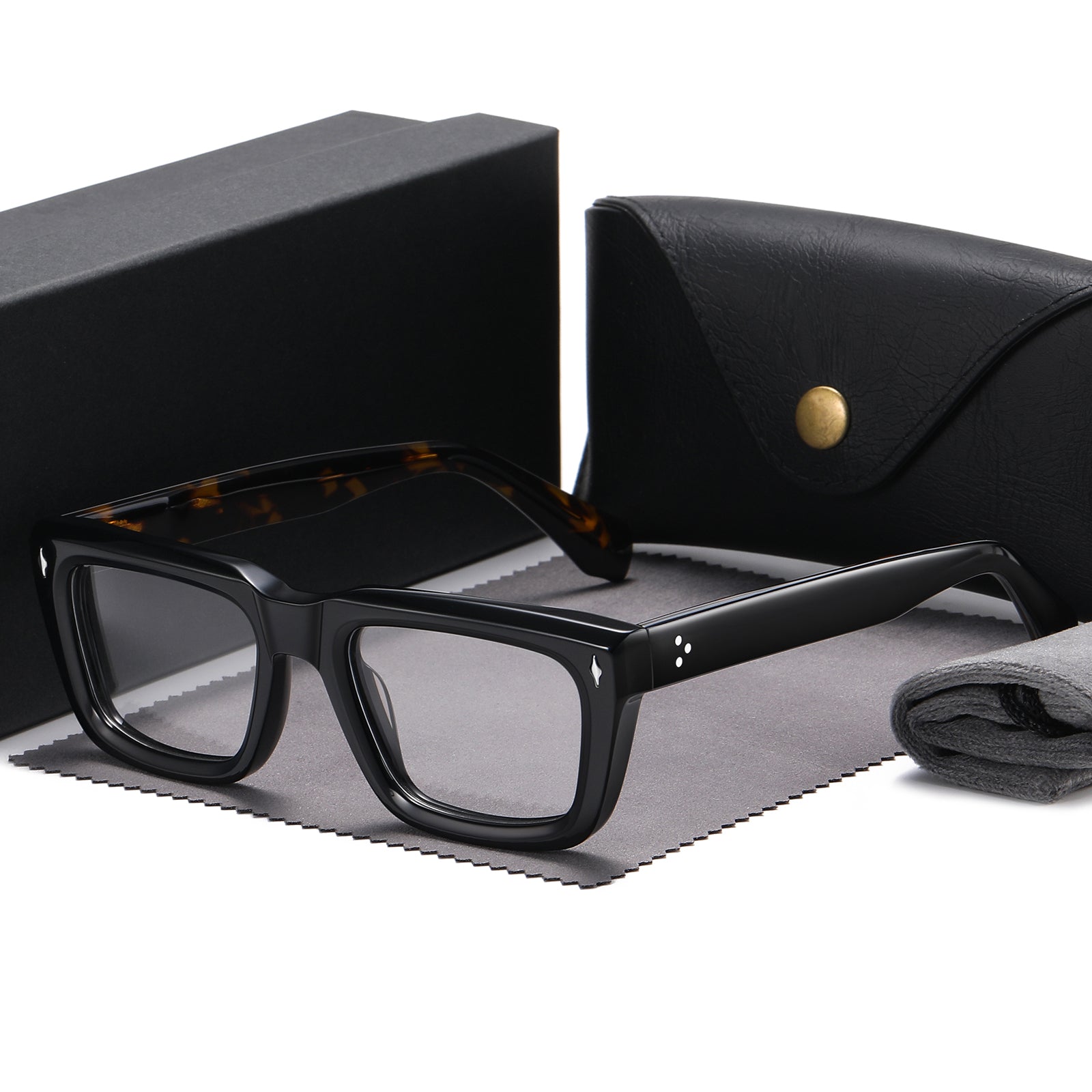 Sutton Retro Rectangle Acetate Glasses Frame – Jollynova