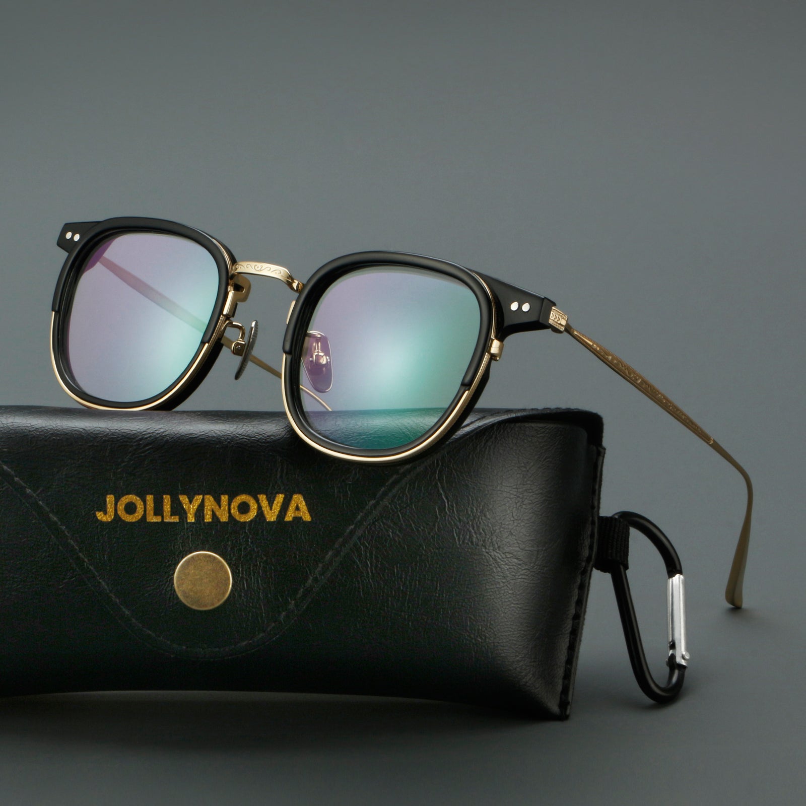 Elior Titanium Vintage Square Eyeglasses Frames – Jollynova