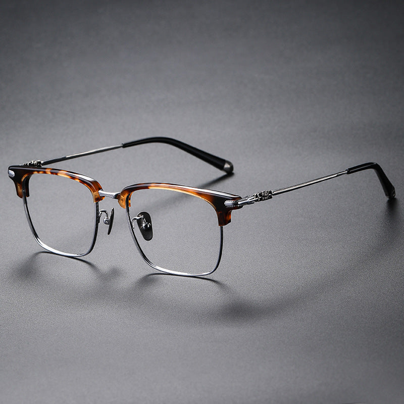 Pirro Browline Titanium Rectangle Glasses Frame – Jollynova
