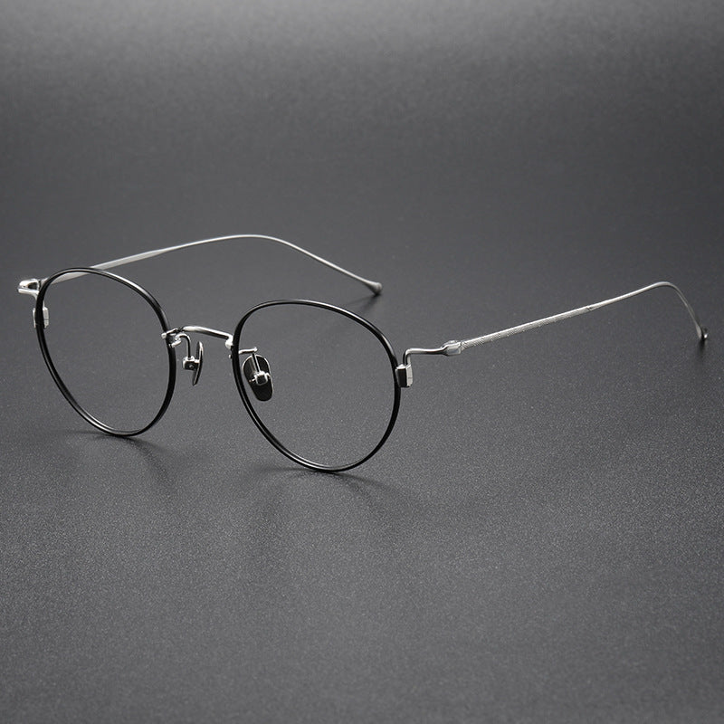 Gaye Titanium Vintage Oval Eyeglasses Frame – Jollynova