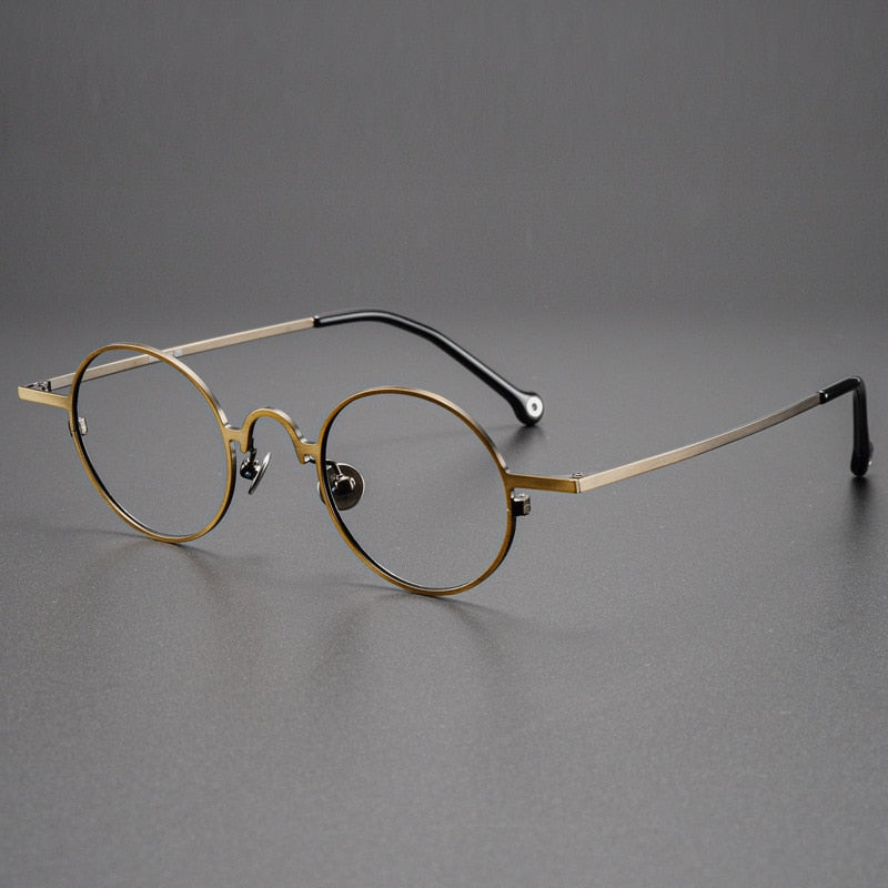 Briar Titanium Vintage Round Eyeglasses Frames – Jollynova