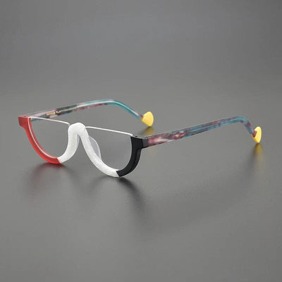 Cyd Retro Semi Circle Acetate Glasses Frame – Jollynova