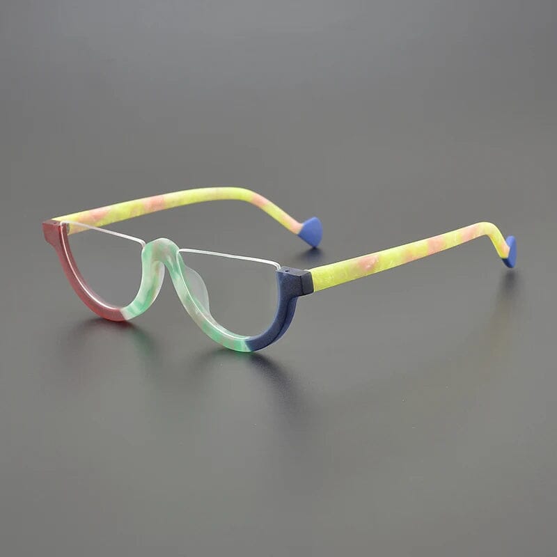 Cyd Retro Semi Circle Acetate Glasses Frame – Jollynova