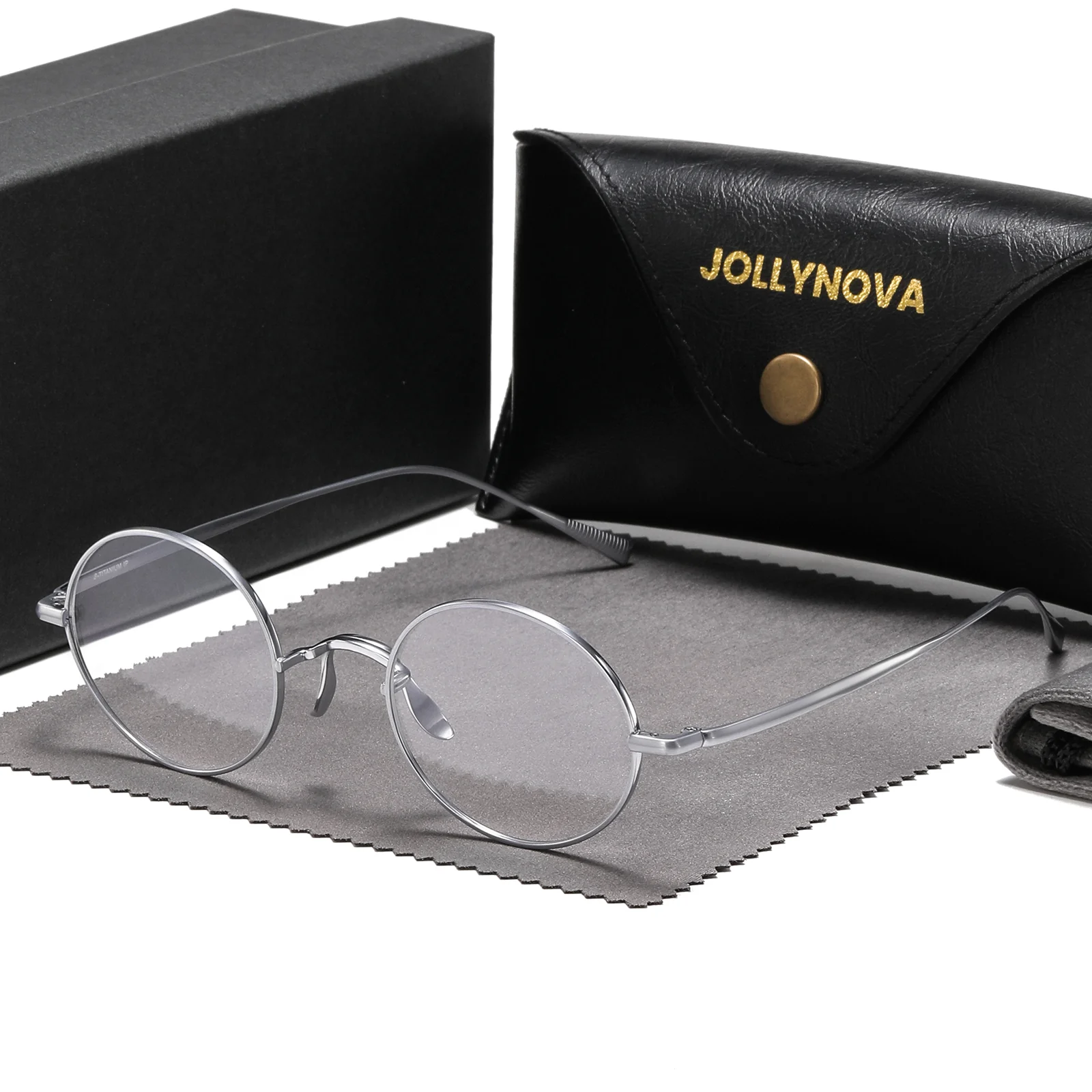 Biron Vintage Round Titanium Eyeglasses Frame – Jollynova