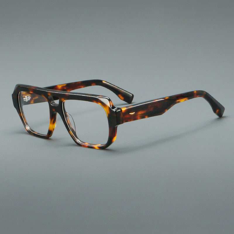 Audra Double-bridge Retro Acetate Aviator Glasses Frame – Jollynova
