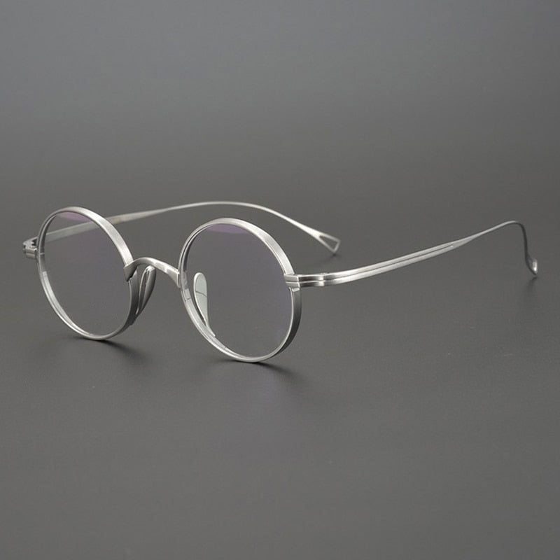 Monroe Titanium Round Glasses Frame – Jollynova