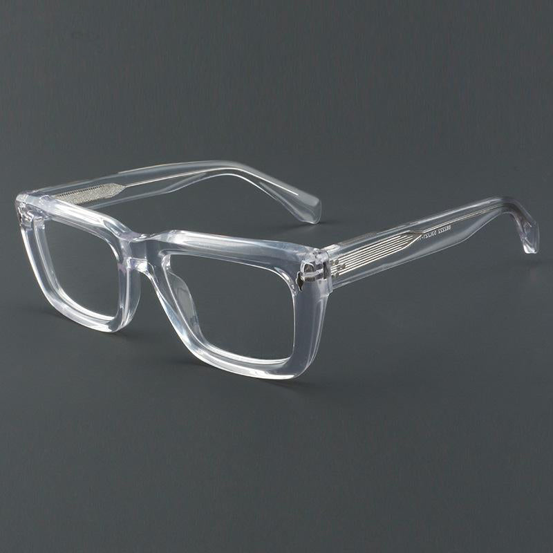 Sutton Retro Rectangle Acetate Glasses Frame – Jollynova