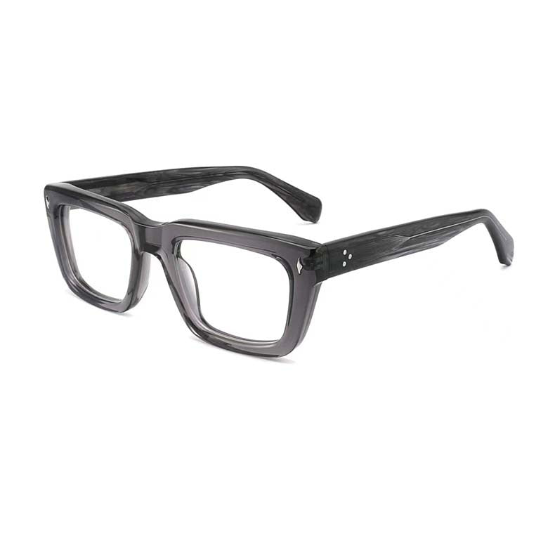 Sutton Retro Rectangle Acetate Glasses Frame – Jollynova
