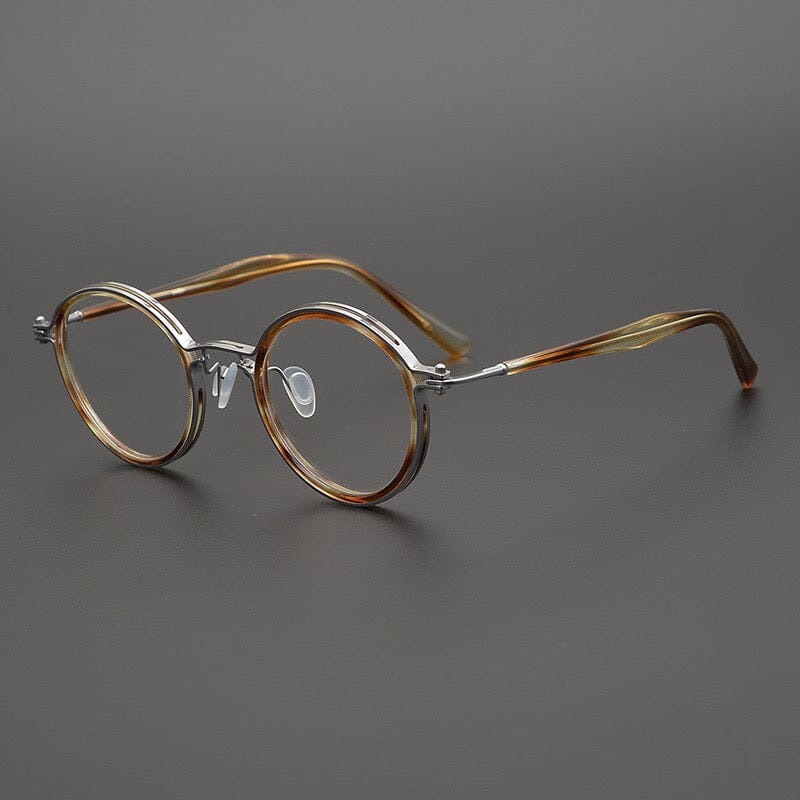 Tate Vintage Round Acetate Glasses Frame – Jollynova