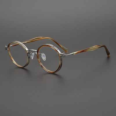 Tate Vintage Round Acetate Glasses Frame – Jollynova