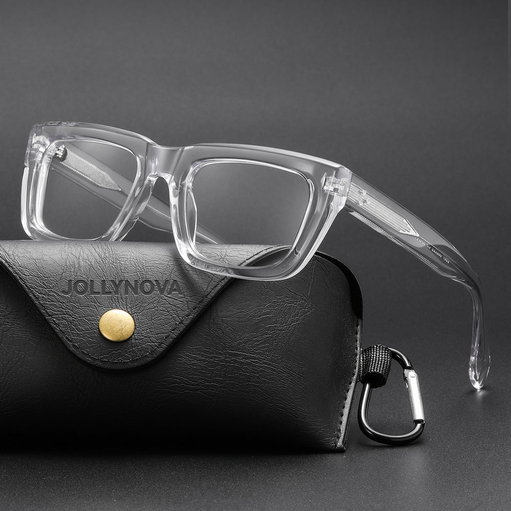 Sutton Retro Rectangle Acetate Glasses Frame – Jollynova