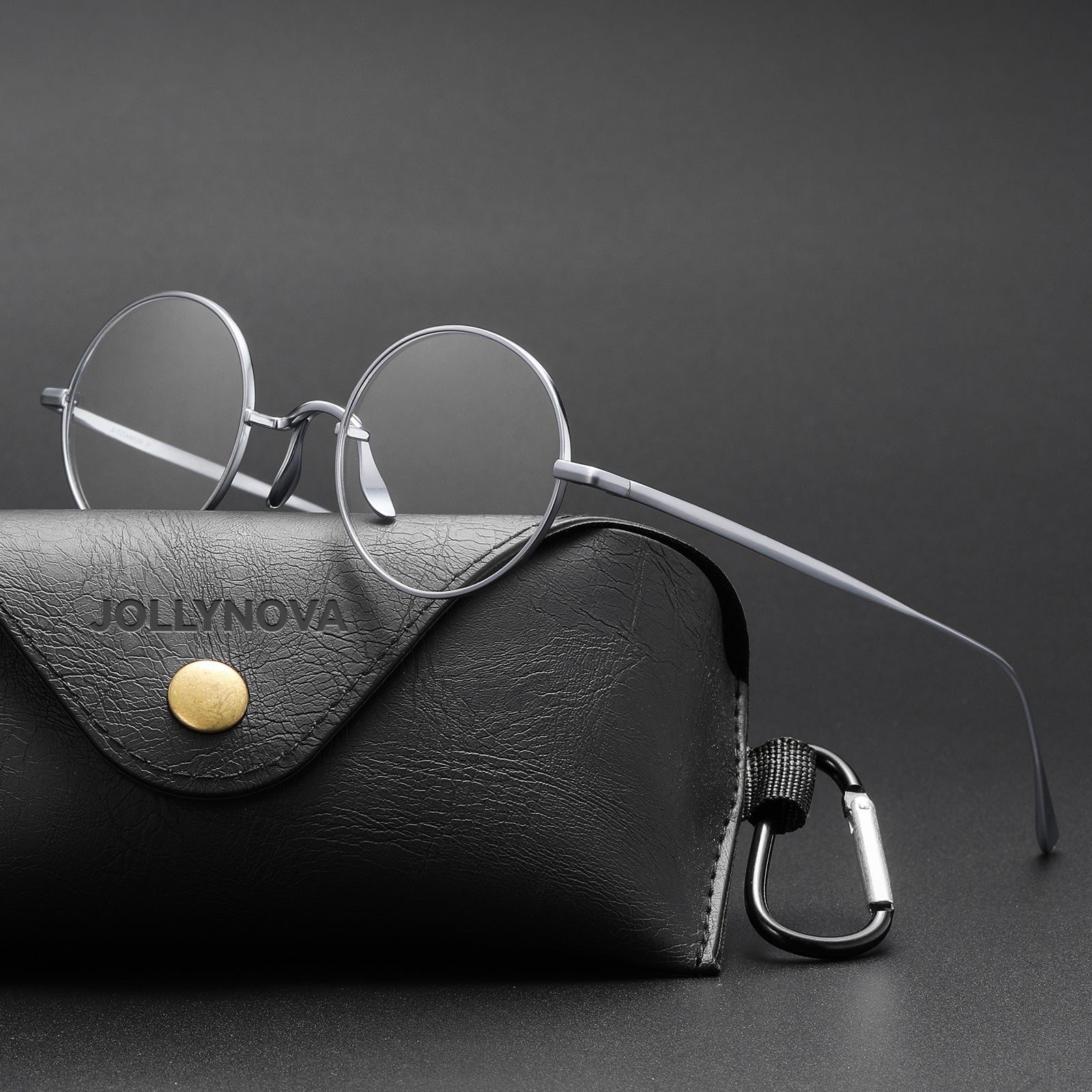 Biron Vintage Round Titanium Eyeglasses Frame – Jollynova