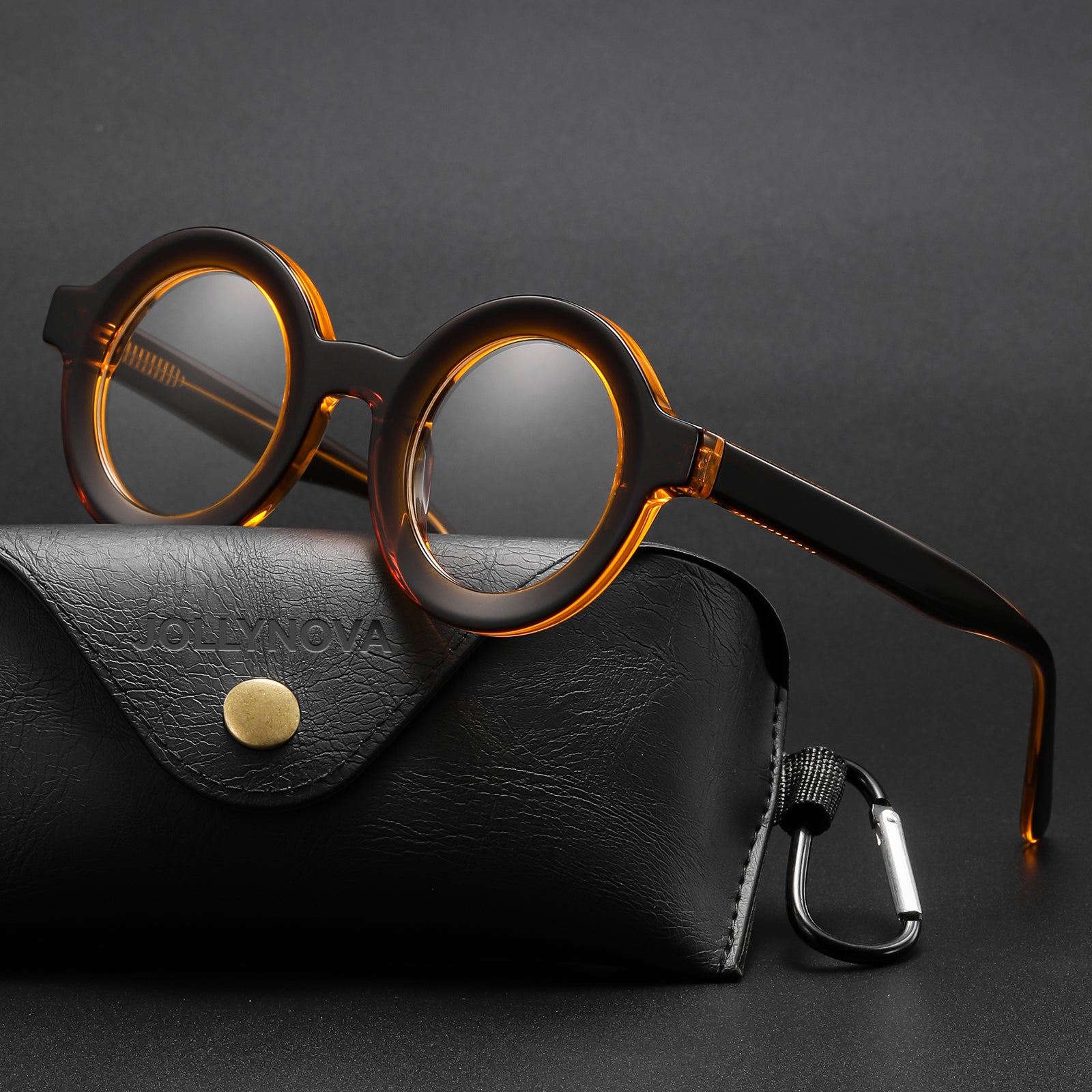 Sean Retro Round Acetate Glasses Frame – Jollynova