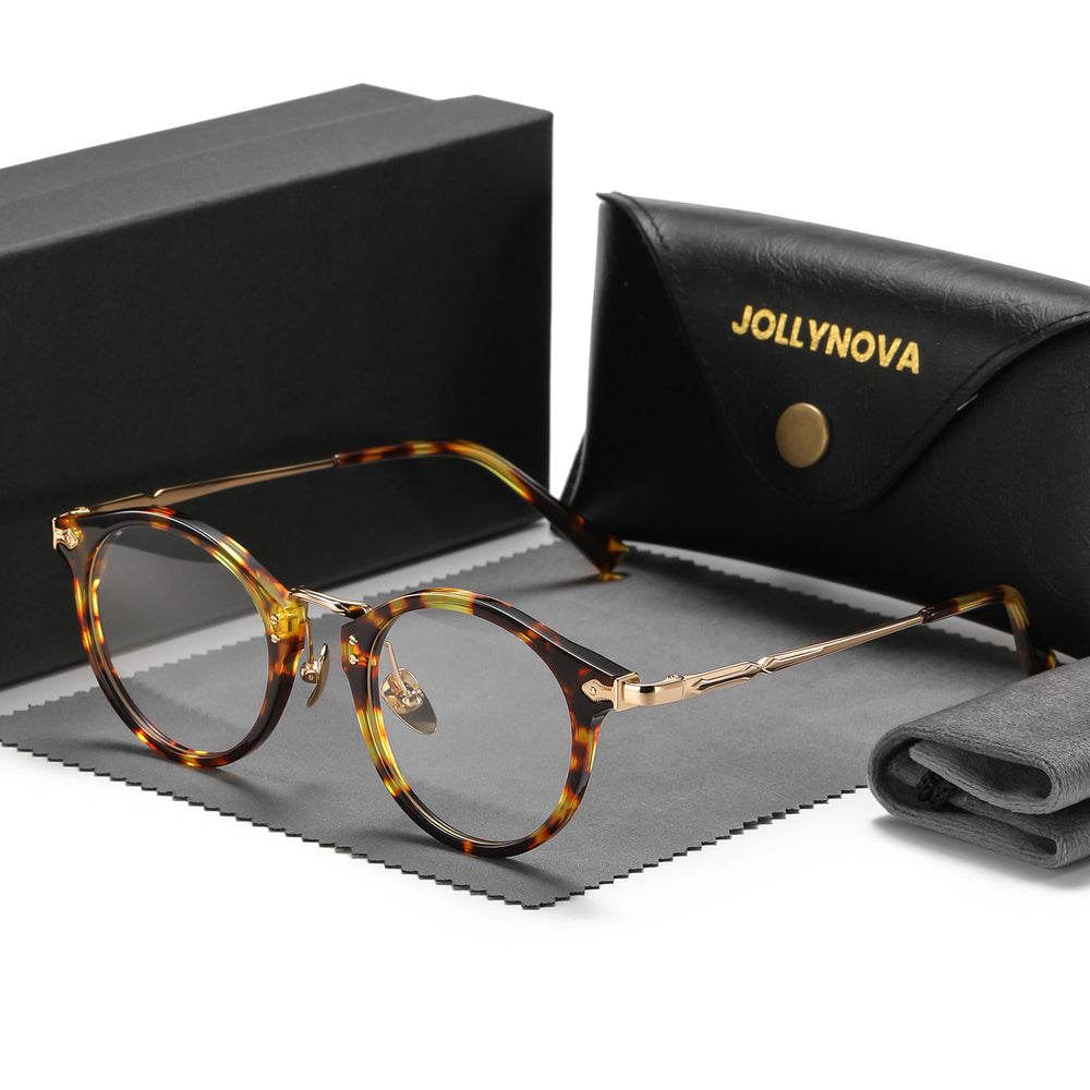 Sylor Titanium Vintage Oval Eyeglasses Frames – Jollynova