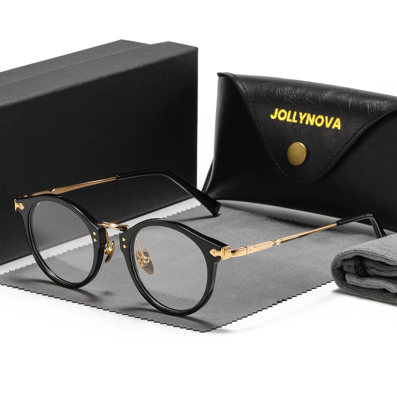 Sylor Titanium Vintage Oval Eyeglasses Frames – Jollynova