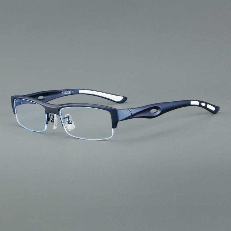 Leon Square Half Anti-Blue Light Men's Reading Glasses – Jollynova