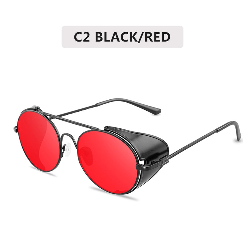 Round Red Sunglasses Men